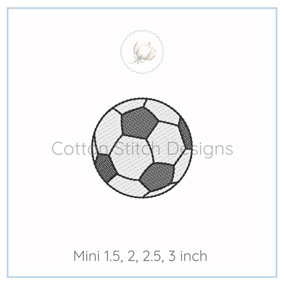 Mini Soccer Ball Stitch Machine Embroidery Design – Cotton Stitch Designs